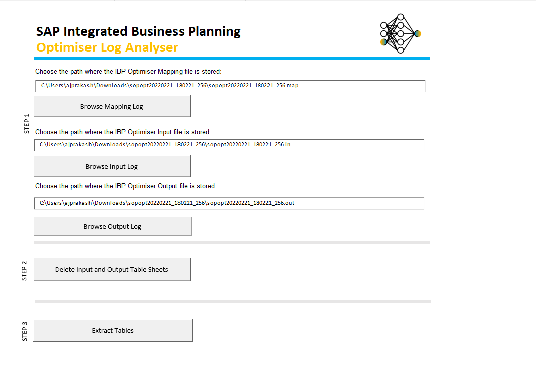 IBP TS Optimiser Log Analyser Tool – SmartCons